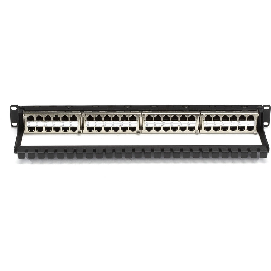 Black Box CAT6 Patch Panel - Feed-Through, High-Density, 1U, Shielded ...