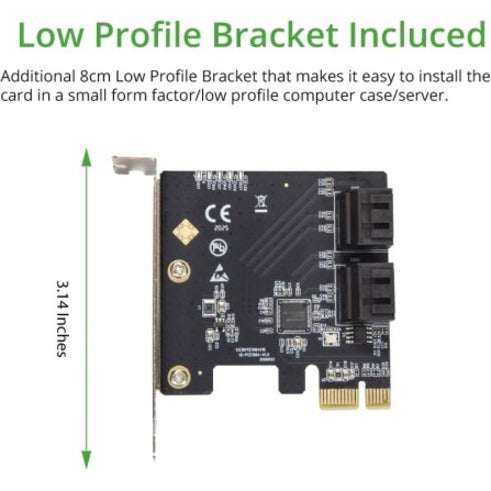 SYBA Multimedia 4 Port SATA III PCI-e 3.0 x1 Card Non-Raid with Low Pr ...