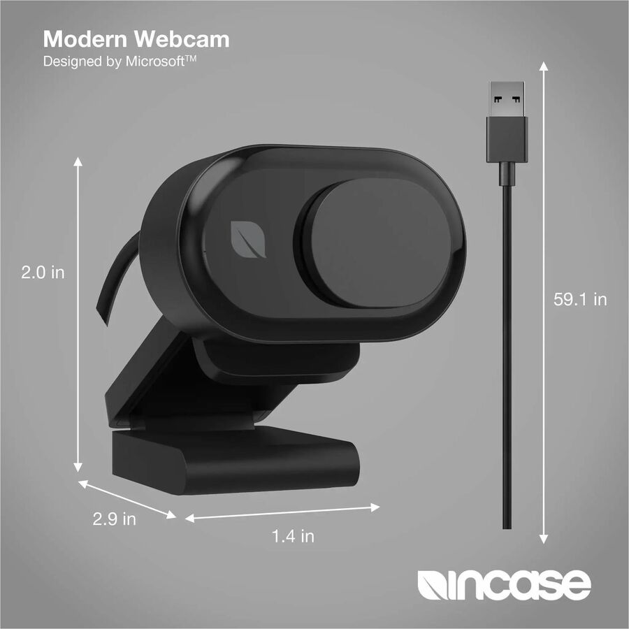 Incase Designed by Microsoft Modern Webcam - 30 fps - Black - USB Type ...