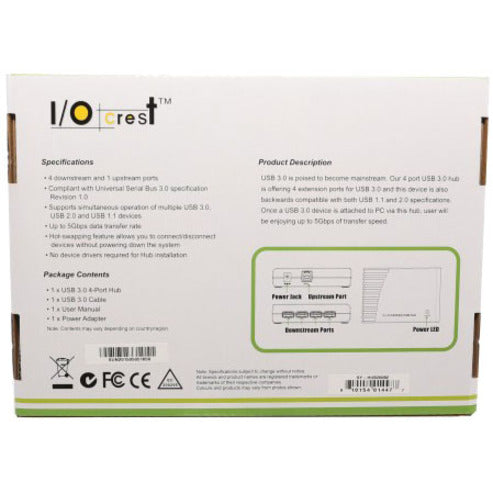 SYBA Multimedia 4 Port USB 3.0 Hub with Power Adapter – LTT Partners