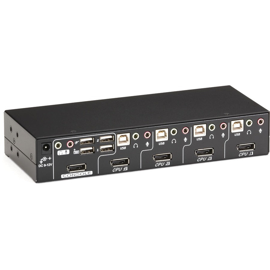 Black Box ServSwitch DT KVM Switch DisplayPort with USB and Audio, 4-P ...