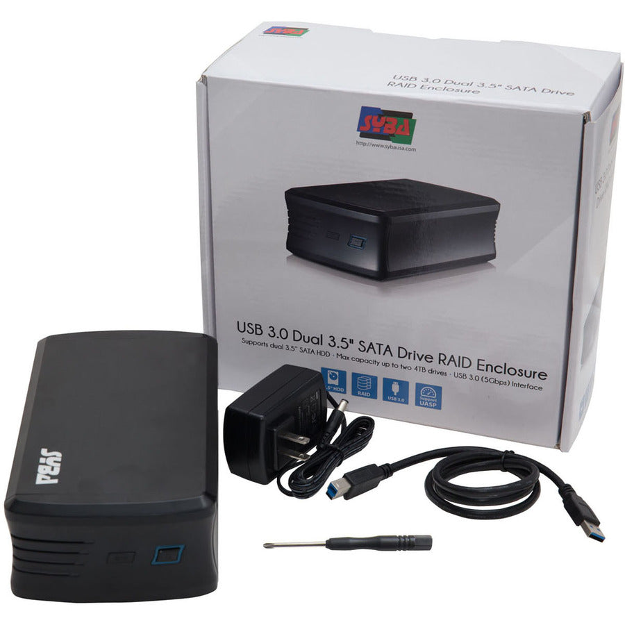 SYBA Multimedia USB 3.0 Dual 3.5" SATA Drive RAID Enclosure – LTT Partners