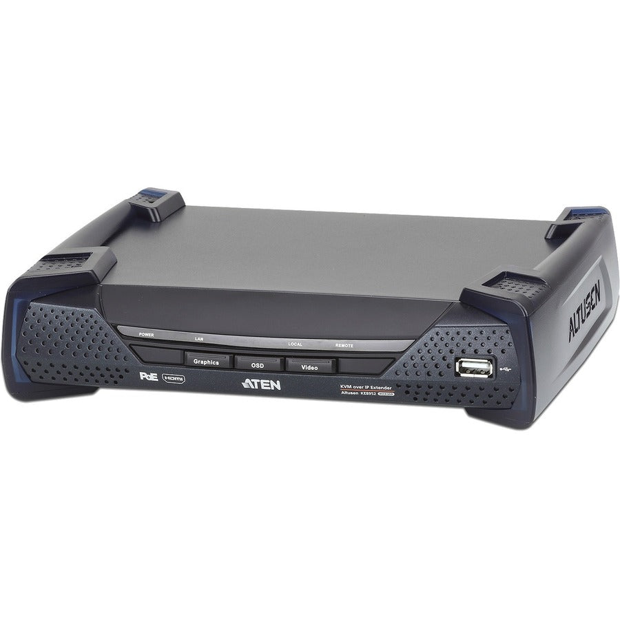 ATEN 4K HDMI Single Display KVM over IP Receiver with PoE-TAA Complian ...