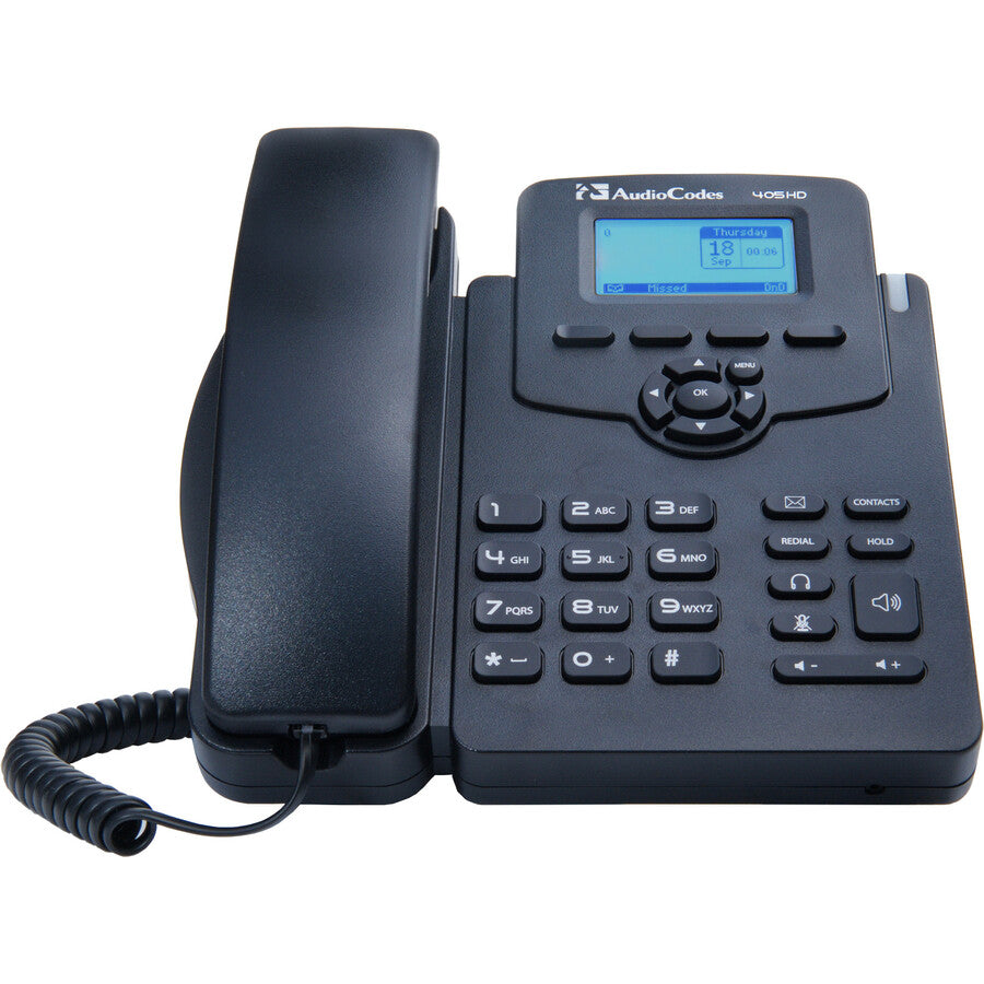 AudioCodes 405HD IP Phone - Corded - Corded - Black – LTT Partners