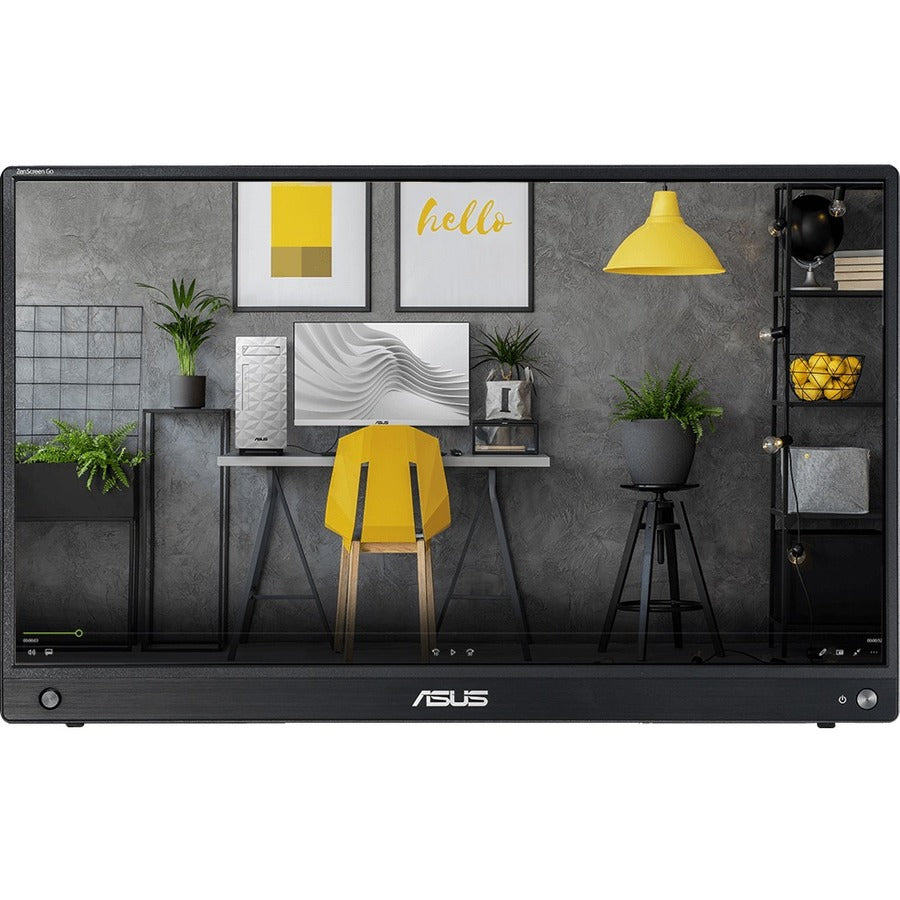 Asus ZenScreen GO MB16AWP 16" Class Full HD LCD Monitor - 16:9 - Gun M ...