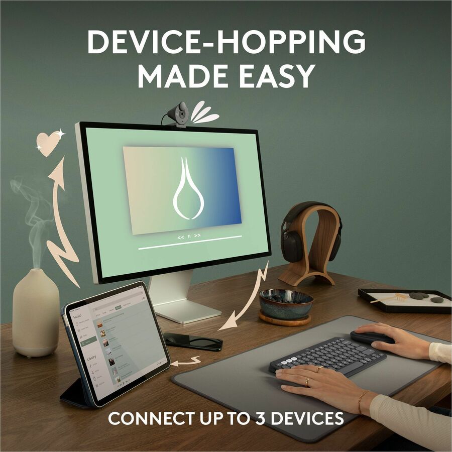 Logitech Pebble Mouse 2 M350s Slim Bluetooth Wireless Mouse, Portable ...