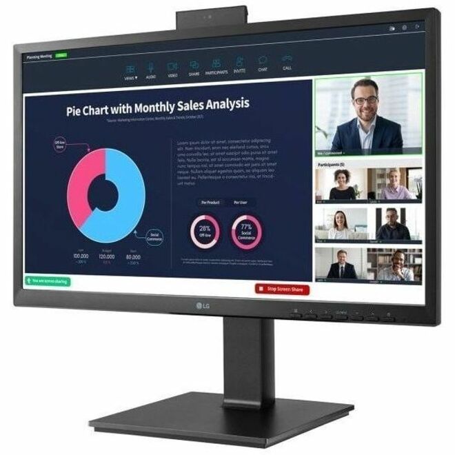 LG 24BP750C-B 24" Class Webcam Full HD LED Monitor - 16:9 - Black – LTT ...