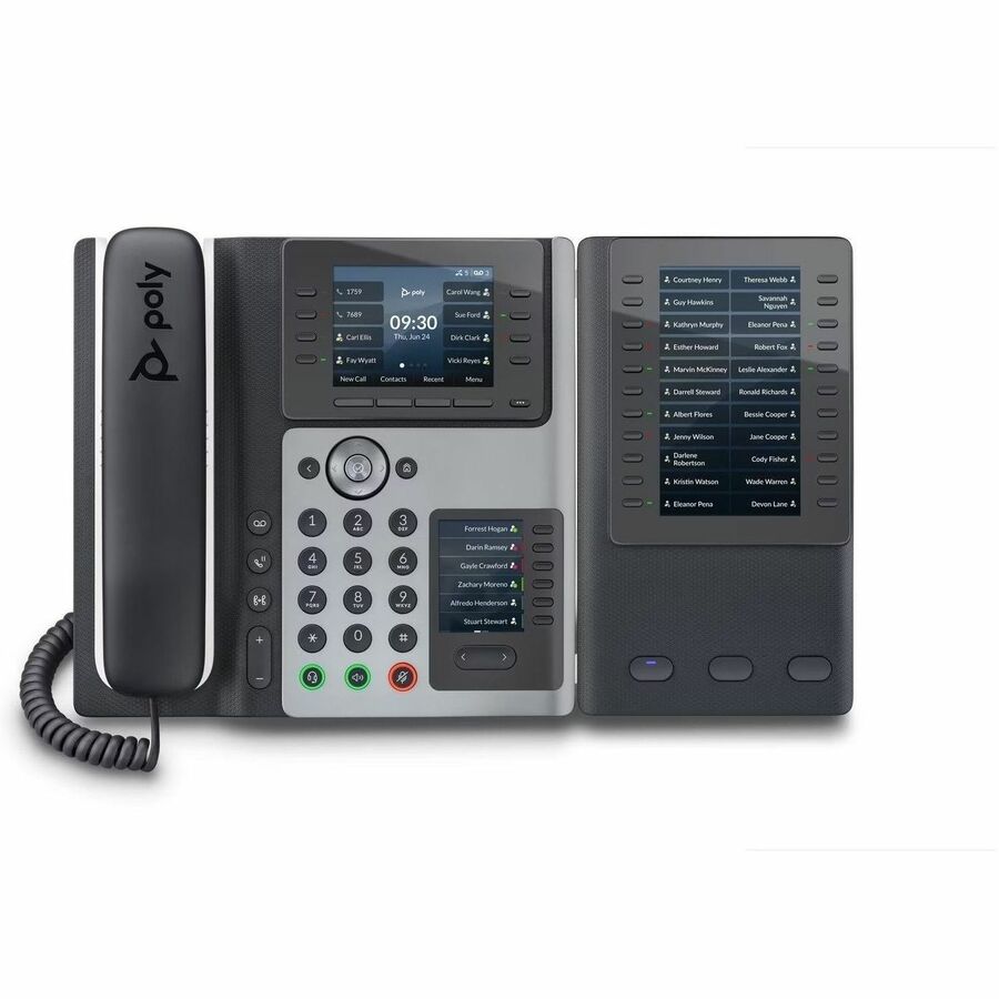 Poly Edge E450 IP Phone - Corded - Corded/Cordless - Bluetooth, NFC, W ...