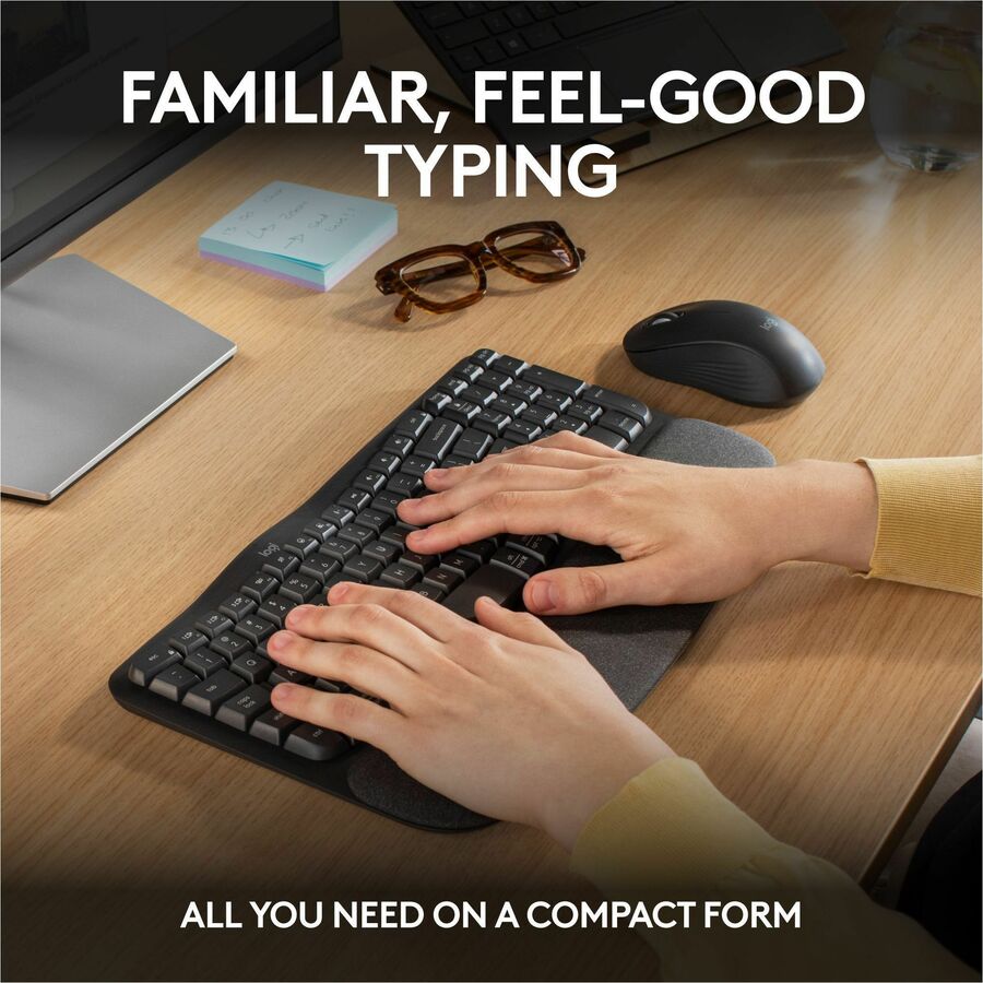 Logitech Wave Keys MK670 Combo, Wireless Ergonomic Keyboard with Signa ...