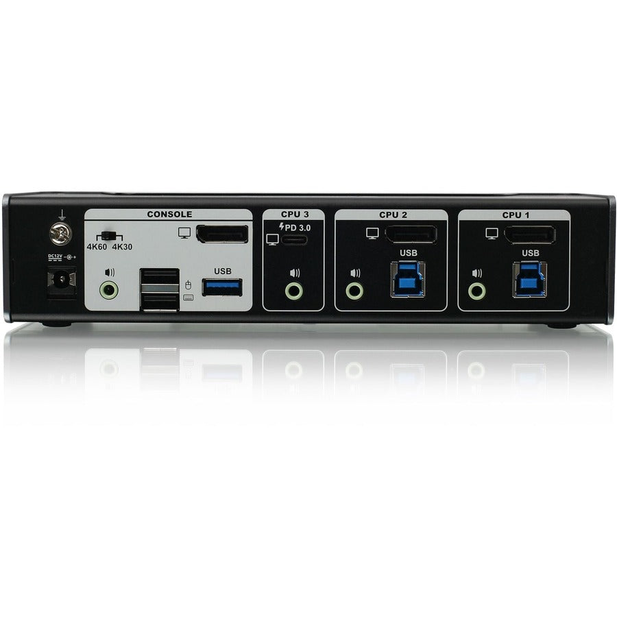 IOGEAR 3-Port 4K USB-C and DisplayPort KVMP Switch with Power Delivery ...