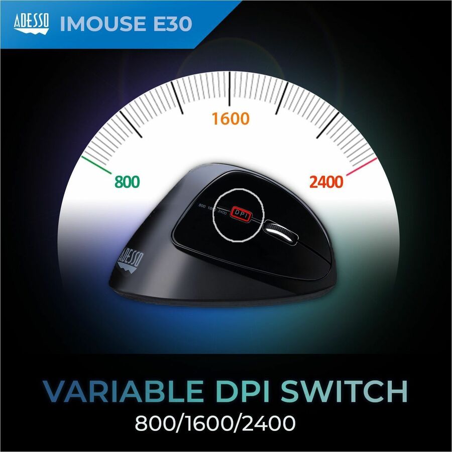 Adesso 2.4 GHz Wireless Vertical Programmable Mouse – LTT Partners