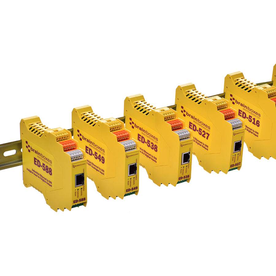 Brainboxes - Ethernet to 4 Relays and 8 Digital Inputs + RS485 Gateway ...