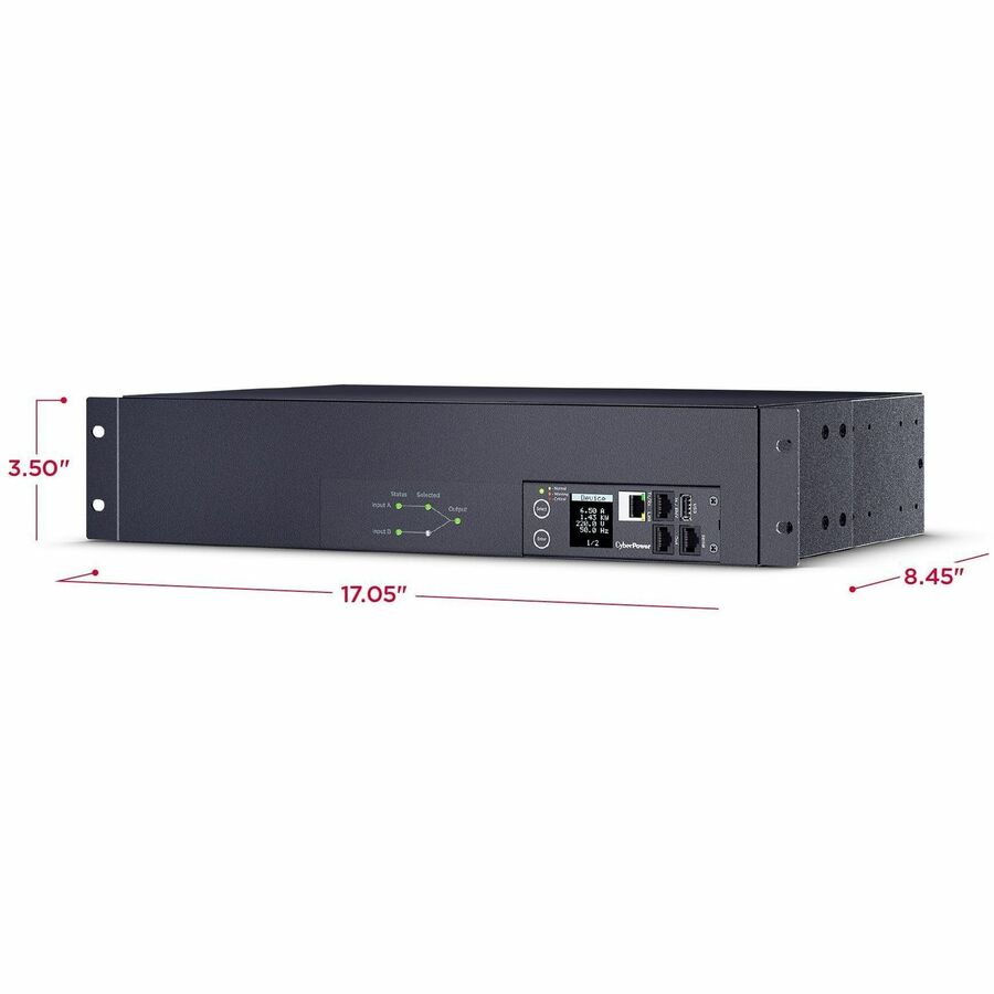 CyberPower PDU44007 Single Phase 240 - 200 VAC 30A Switched ATS PDU ...