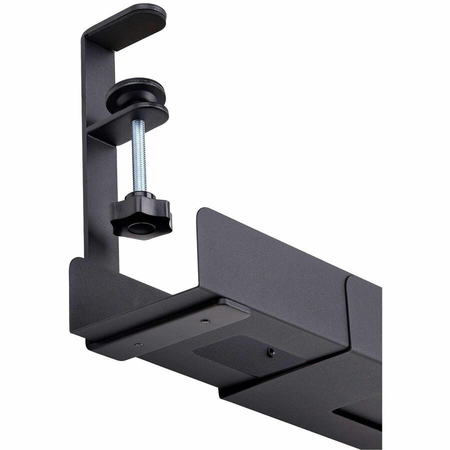 StarTech.com Under Desk Cable Management Tray, Length Adjustable, Clam ...