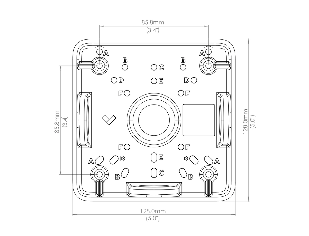 Verkada ACC-MNT-SJBOX-1 Square Junction Box Mount – LTT Partners
