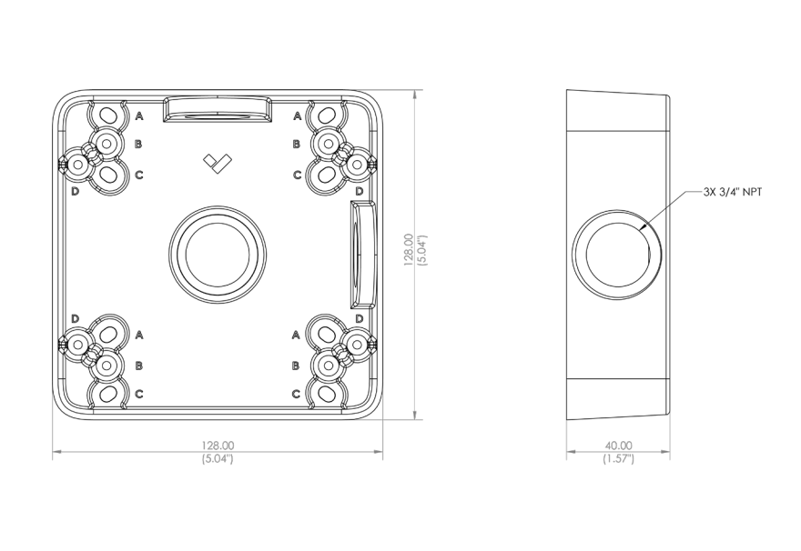 Verkada ACC-MNT-11 Square Junction Box Mount – LTT Partners